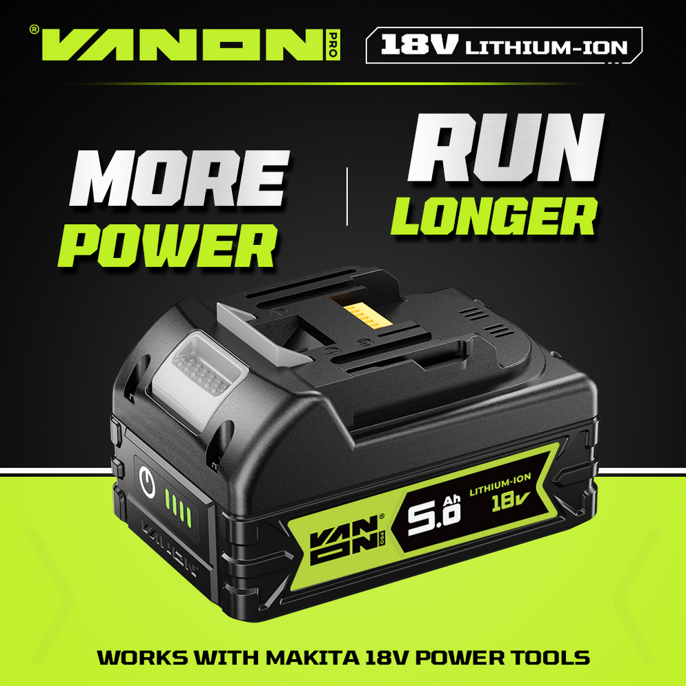 For Makita 18V BL1860B Battery 5Ah Replacement - VANON PRO — Dasbatteries